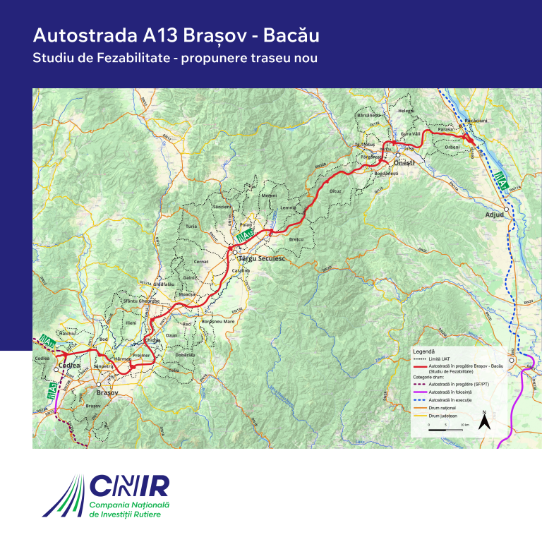 TRASEUL AUTOSTRAZII A13 BRASOV-BACAU A FOST ACTUALIZAT – Compania ...